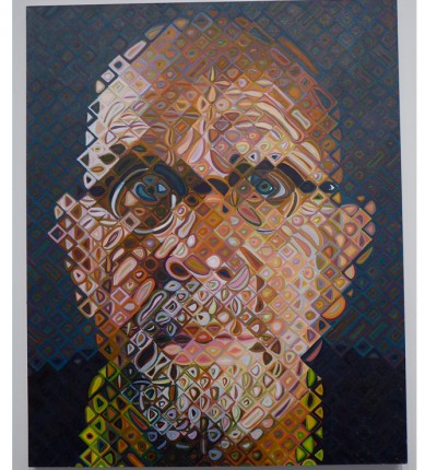 We love: Chuck Close using tapestry! | The Womens Room