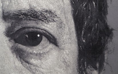 We love: Chuck Close using tapestry! | The Womens Room